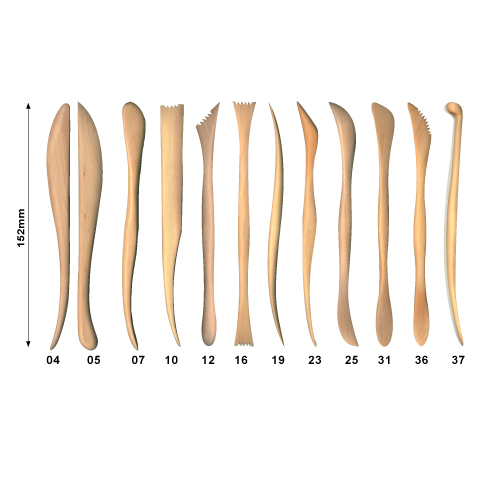 Pottery Tool Kit 12 piece Wooden Modelling Tools for Clay – Keane Ceramics